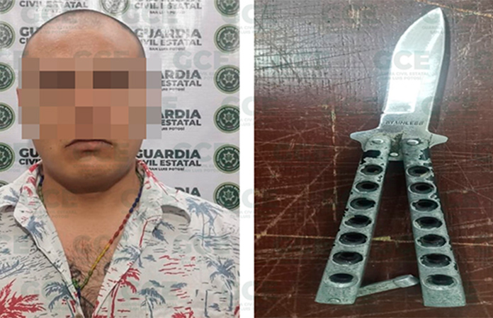 Con navaja, sorprenden a maleante