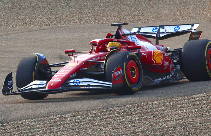 Hamilton estrena el SF-25 en Fiorano › San Luis Hoy